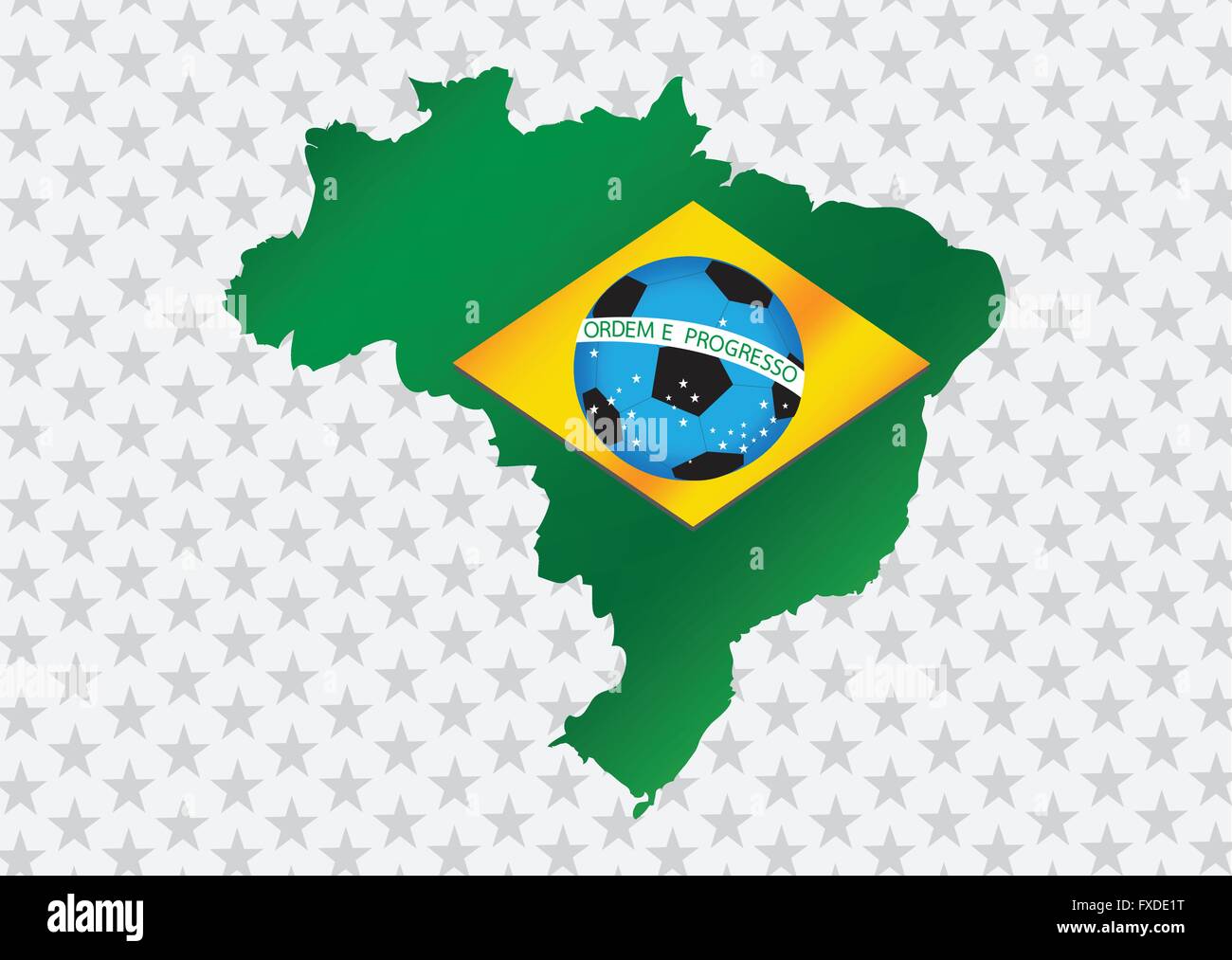 Brazil Map and Soccer ball 2014 Stock Vector Image & Art - Alamy