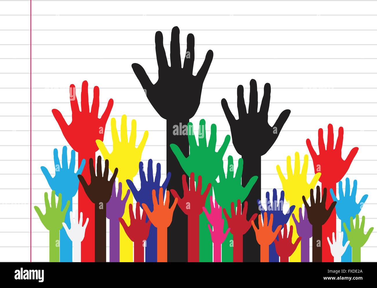 colorful silhouette hands background design Stock Vector Image & Art ...