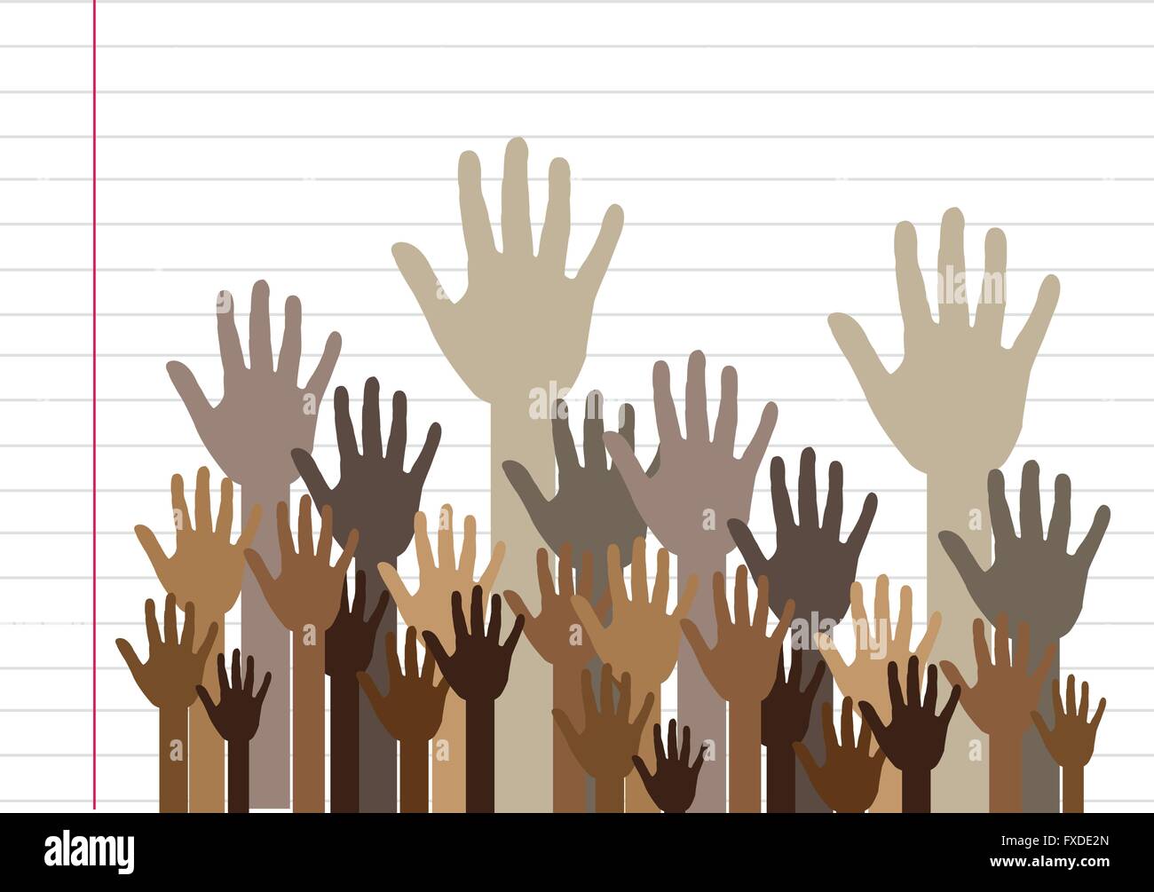 colorful silhouette hands background design Stock Vector Image & Art ...