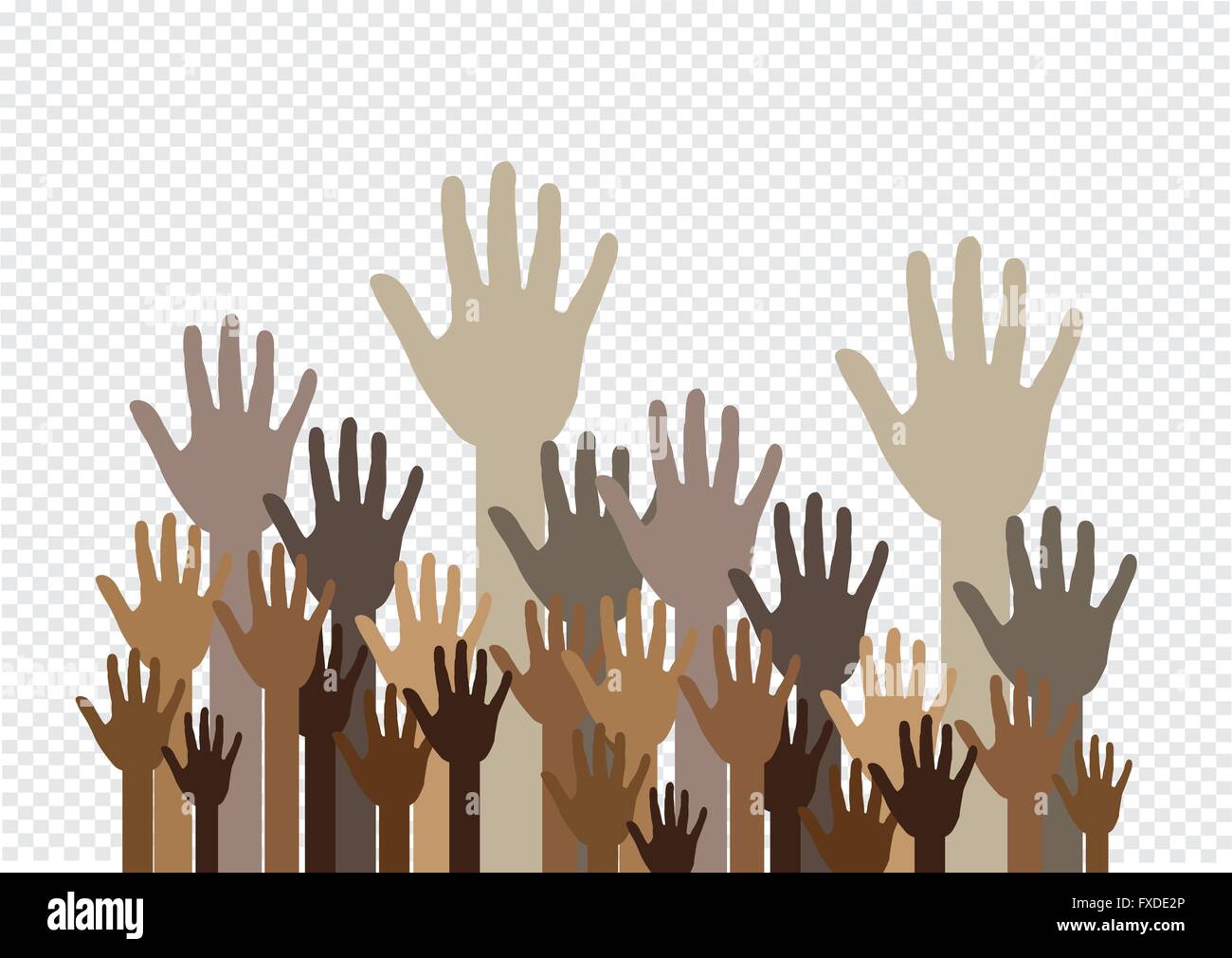 colorful silhouette hands background design Stock Vector Image & Art ...