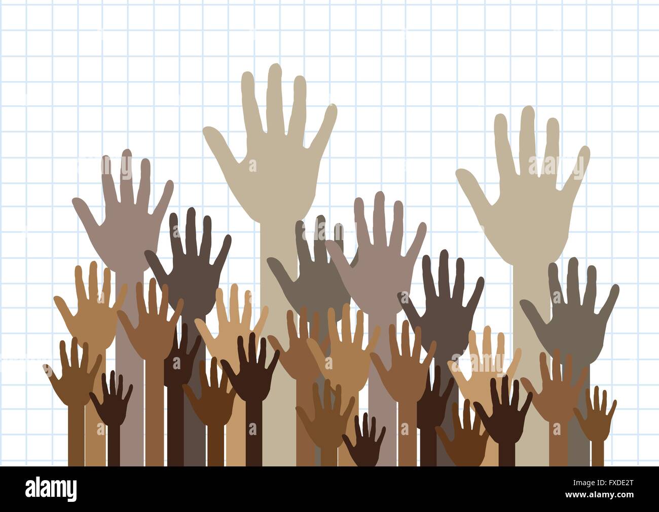 colorful silhouette hands background design Stock Vector Image & Art ...