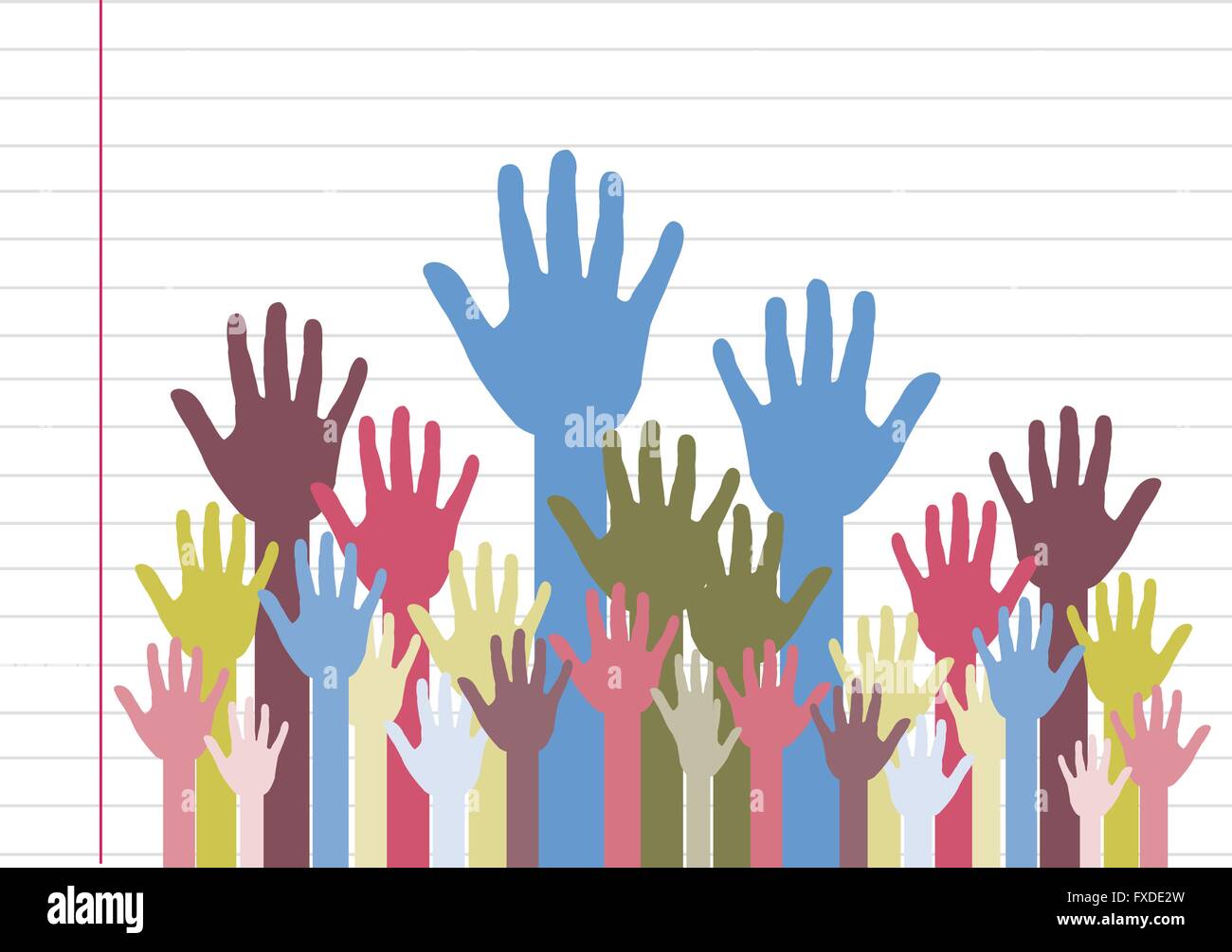 colorful silhouette hands background design Stock Vector Image & Art ...