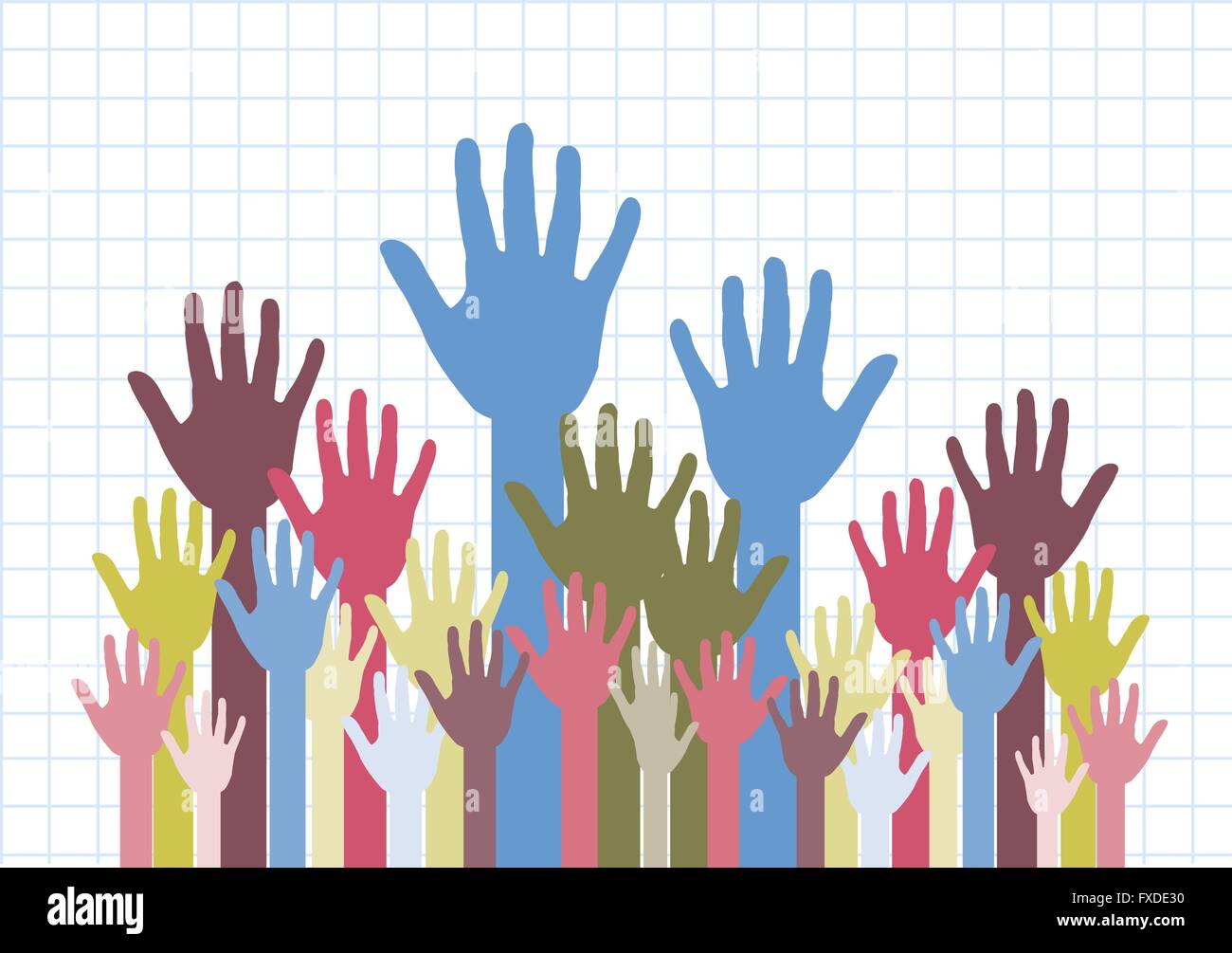 colorful silhouette hands background design Stock Vector Image & Art ...