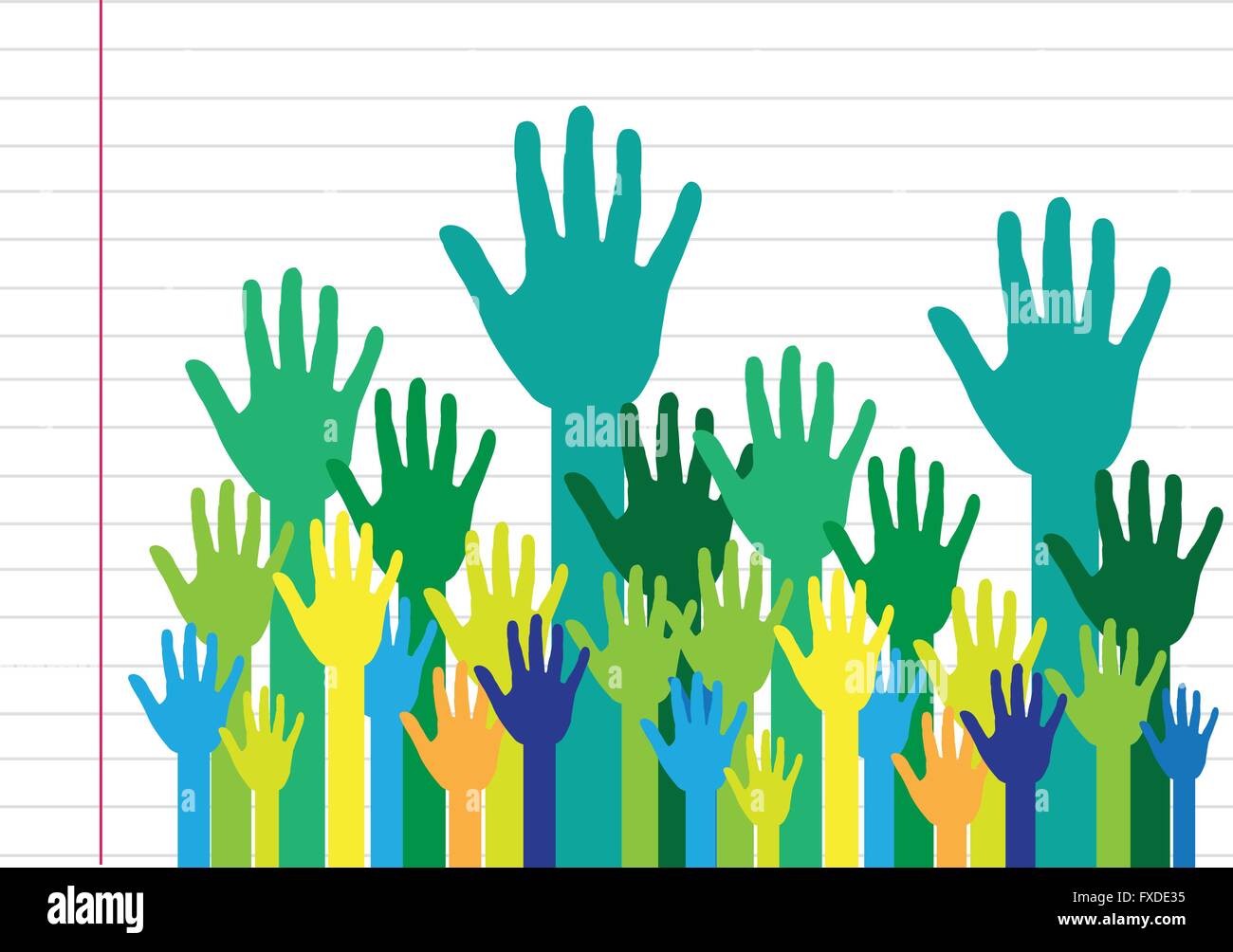 colorful silhouette hands background design Stock Vector Image & Art ...