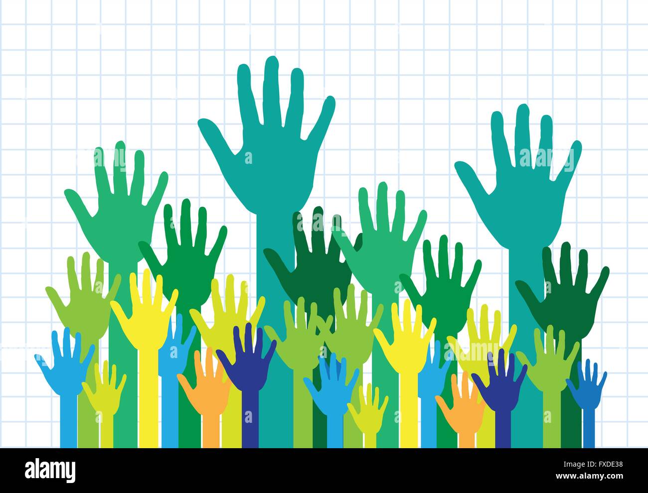 colorful silhouette hands background design Stock Vector Image & Art ...