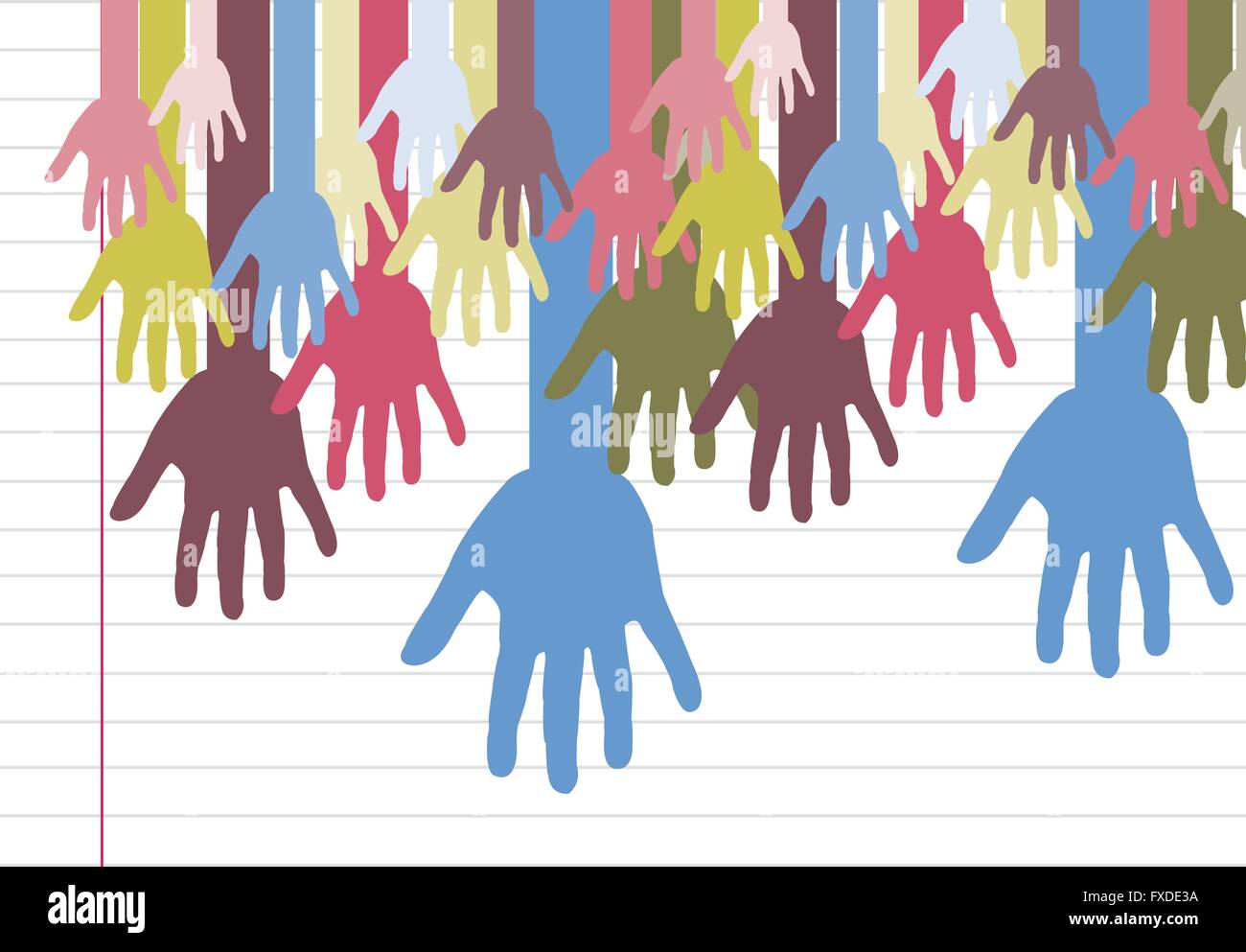 colorful silhouette hands background design Stock Vector Image & Art ...