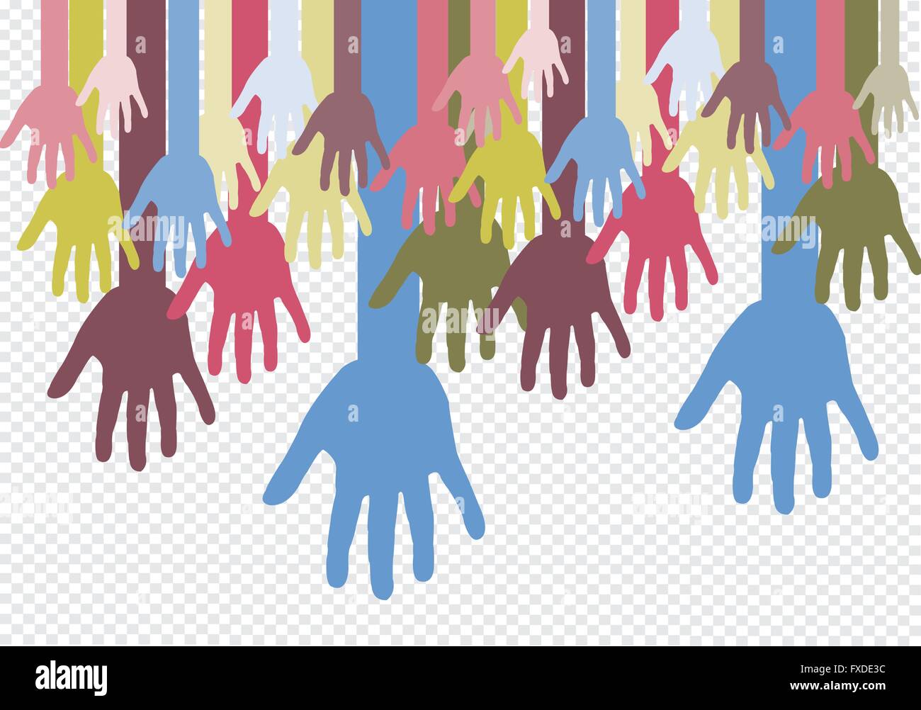 colorful silhouette hands background design Stock Vector Image & Art ...