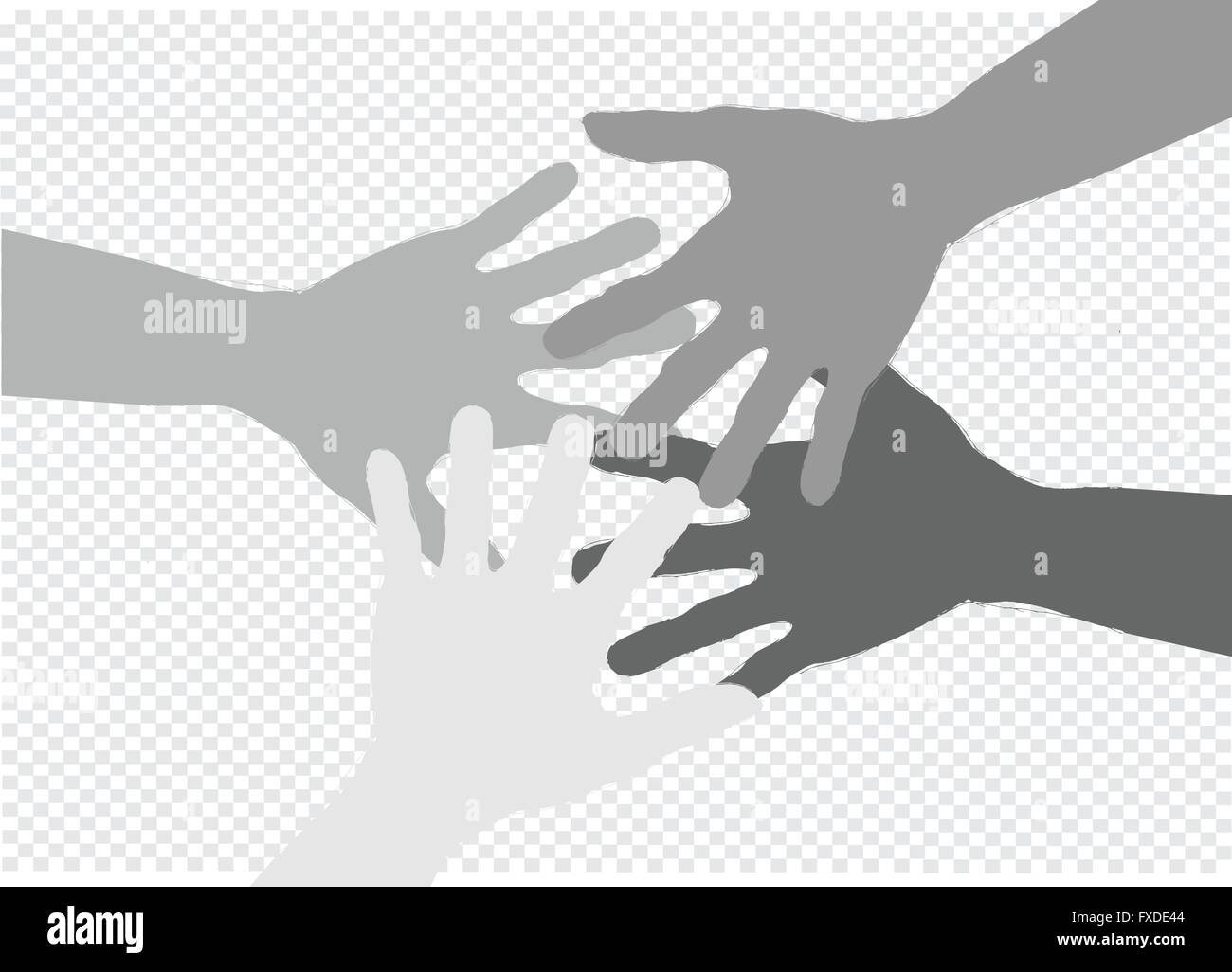 colorful silhouette hands background design Stock Vector Image & Art ...