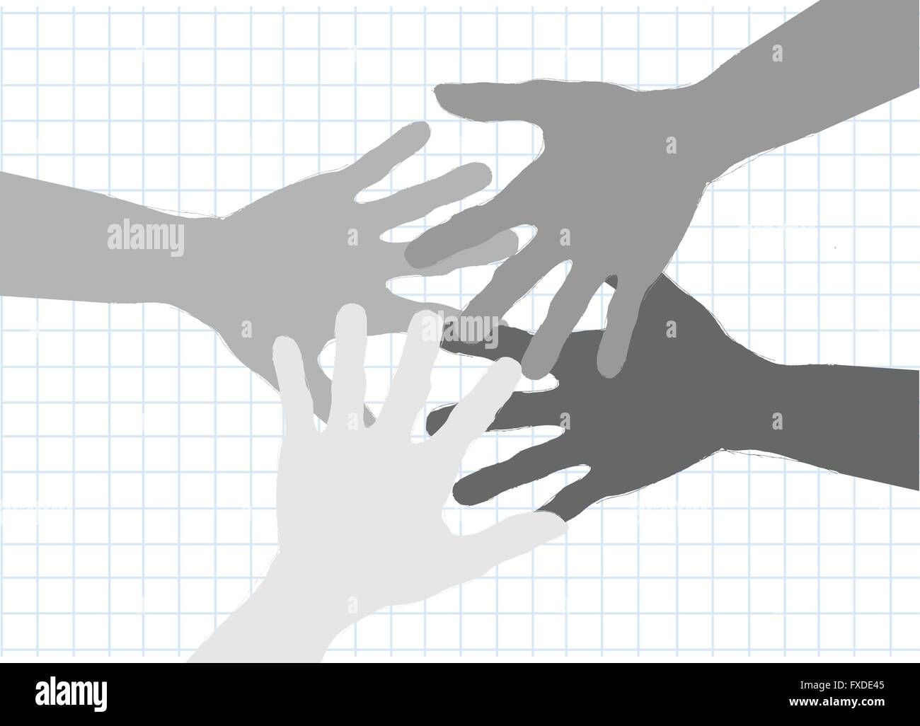 colorful silhouette hands background design Stock Vector Image & Art ...