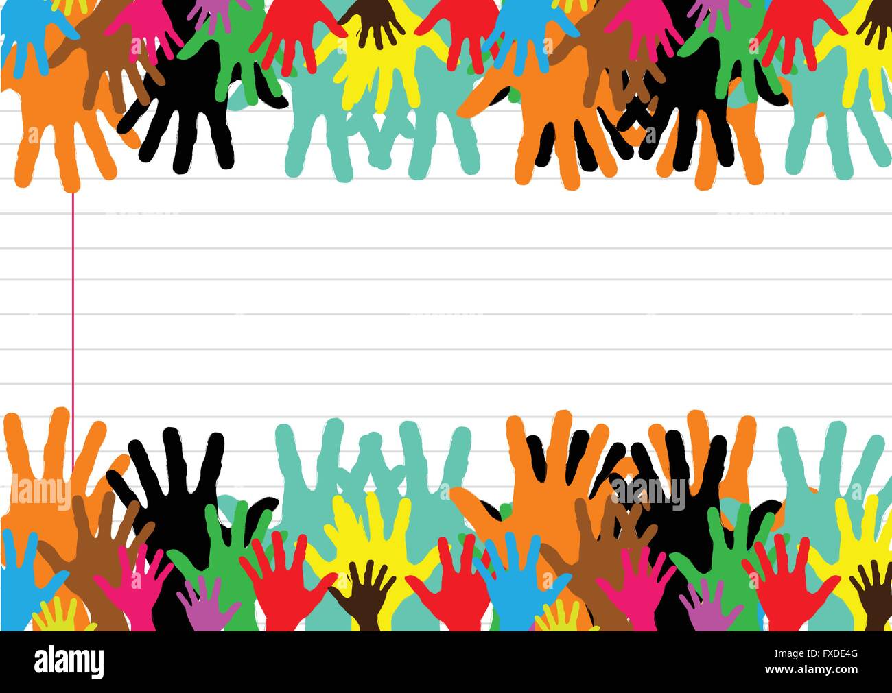 Background colorful silhouette hands design Stock Vector Image & Art ...