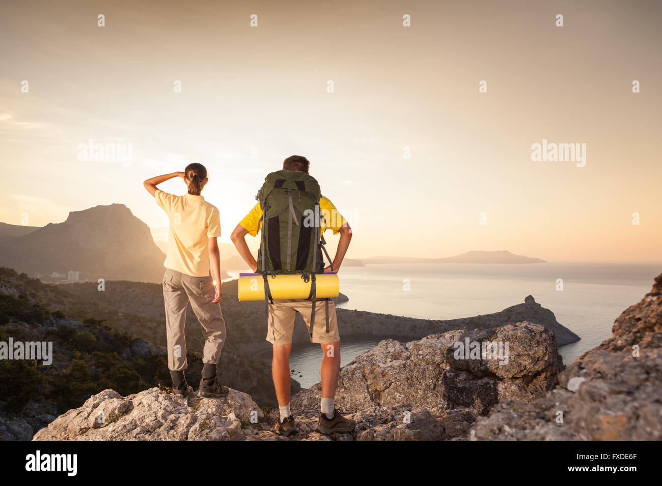 Summer hiking in mountain Stock Photo - Alamy