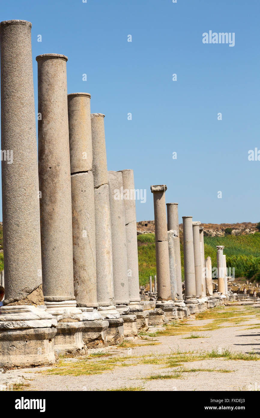 old construction in asia turkey the column and the roman temple Stock ...