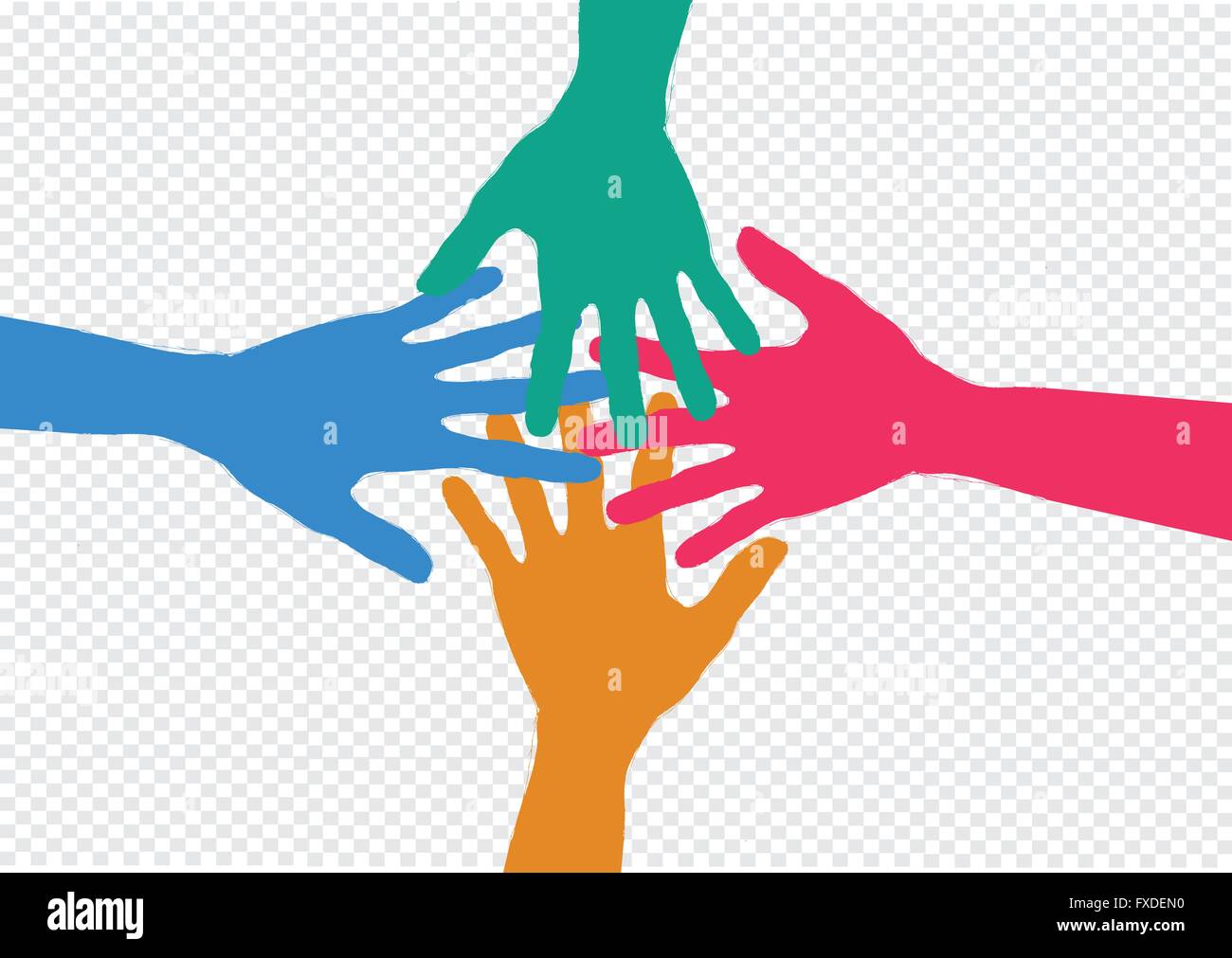 Background colorful silhouette hands design Stock Vector Image & Art ...