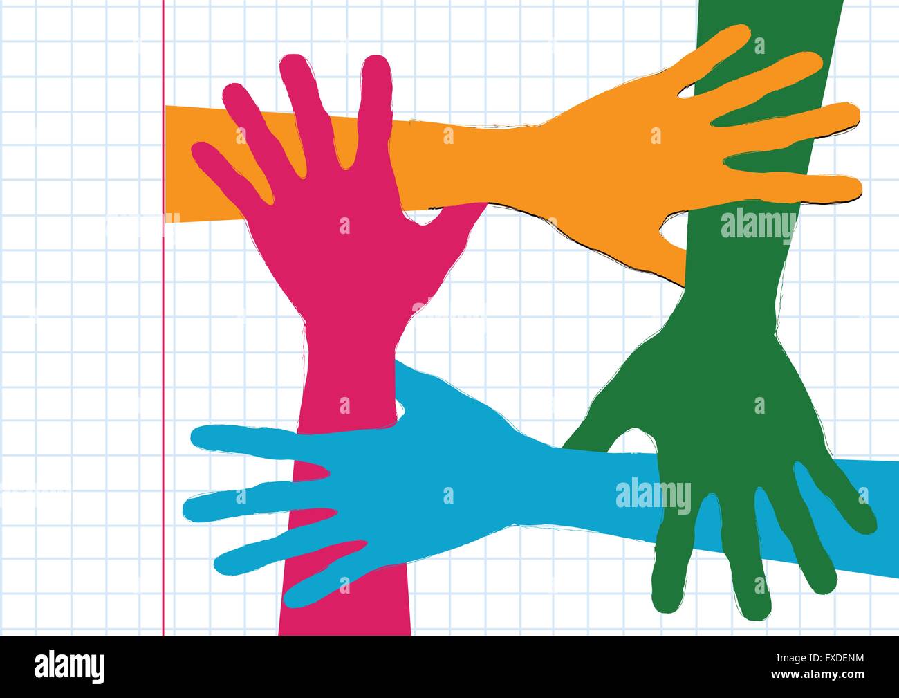 Background colorful silhouette hands design Stock Vector Image & Art ...