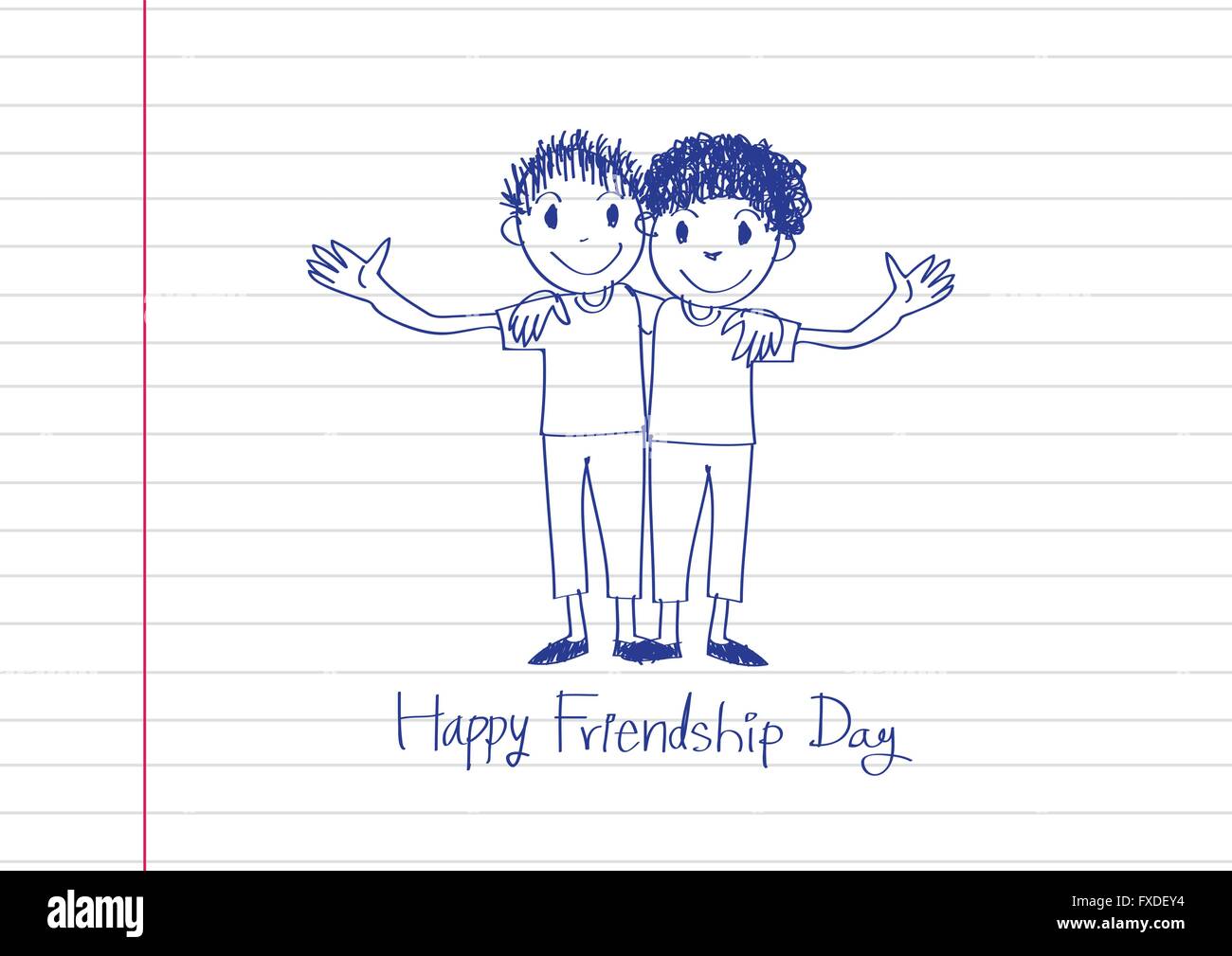 Happy Friendship Day and Best Friends Forever idea design Stock Vector ...
