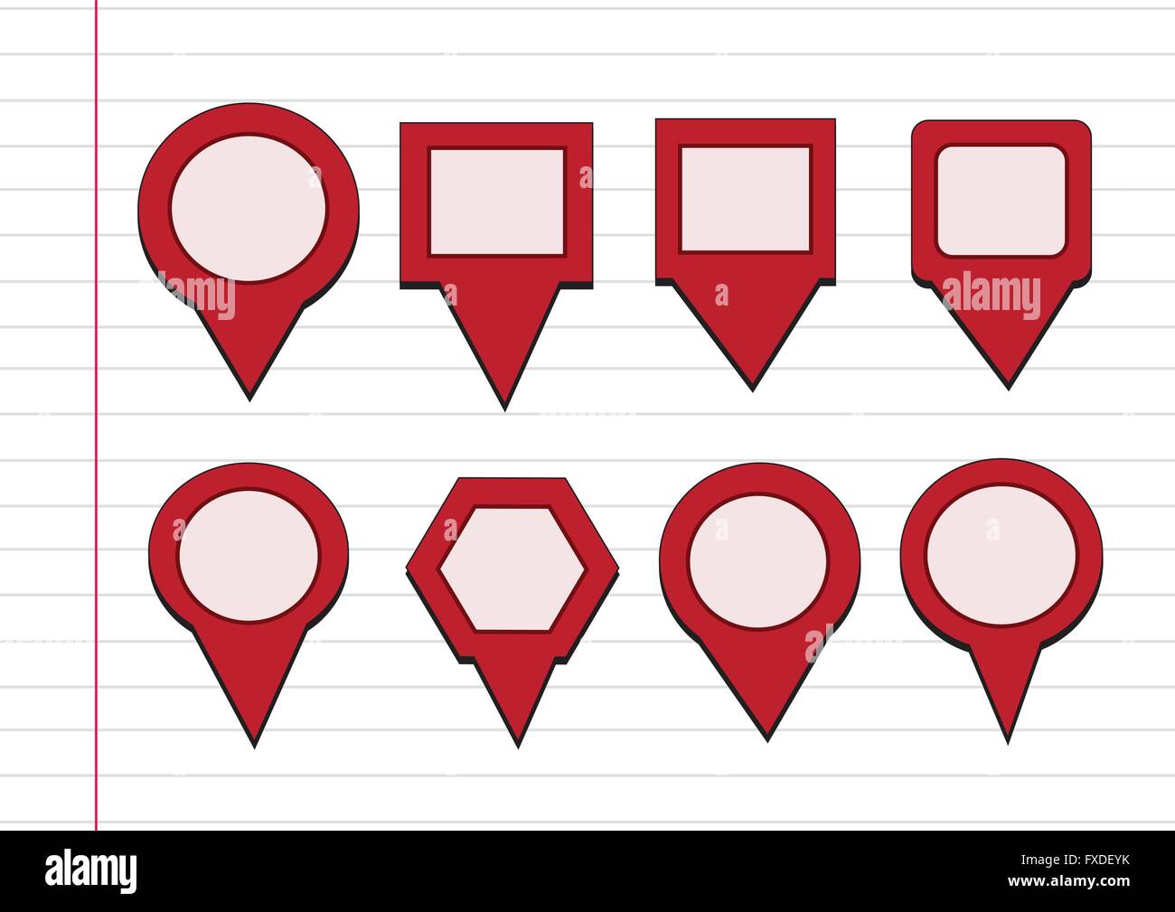 map pointers mapping pins icon Stock Vector Image & Art - Alamy