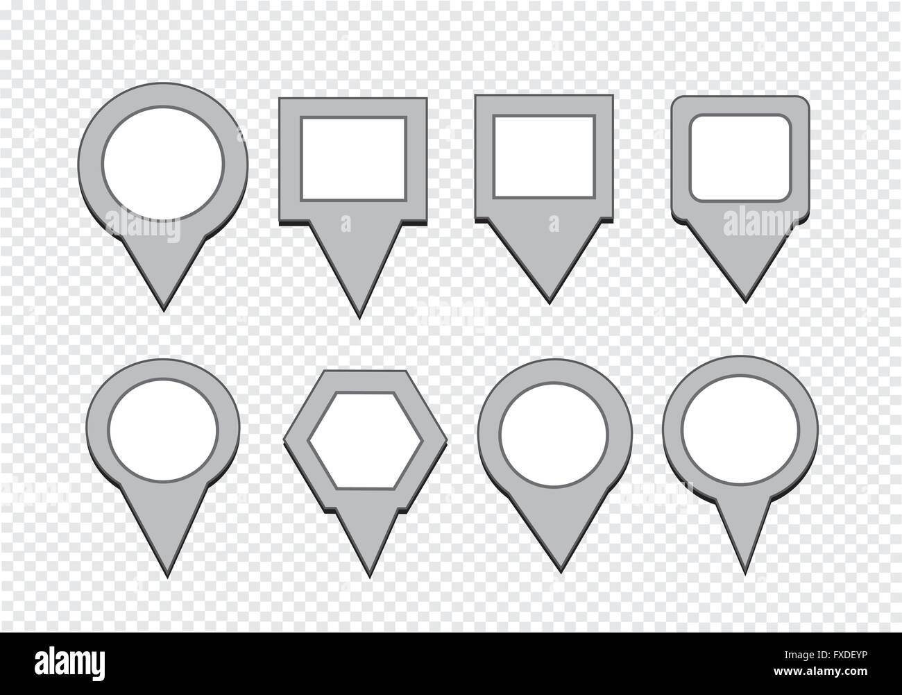 Set of colorful mapping pins hi-res stock photography and images - Alamy