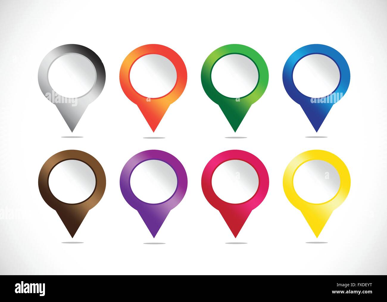 map pointers mapping pins icon Stock Vector Image & Art - Alamy
