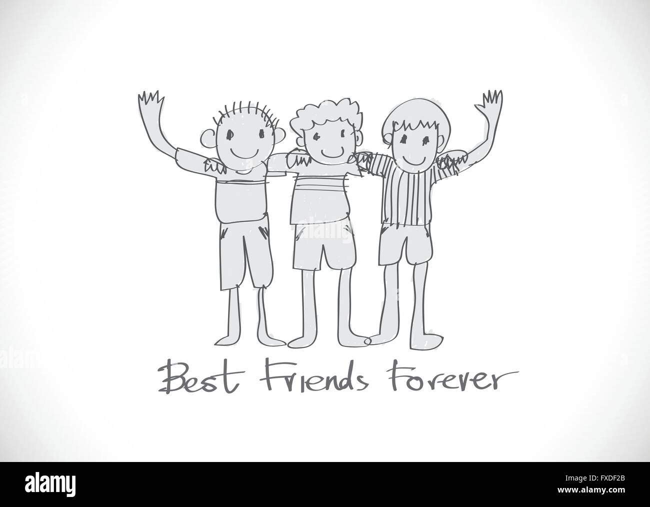 Happy Friendship Day and Best Friends Forever idea design Stock Vector ...