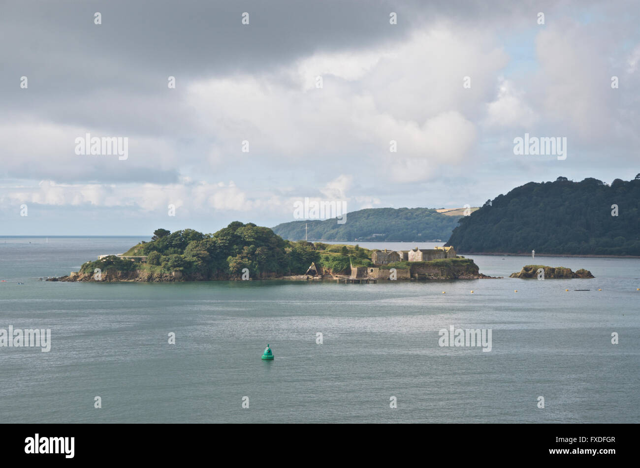 Drake's Island off Plymouth, UK Stock Photo - Alamy