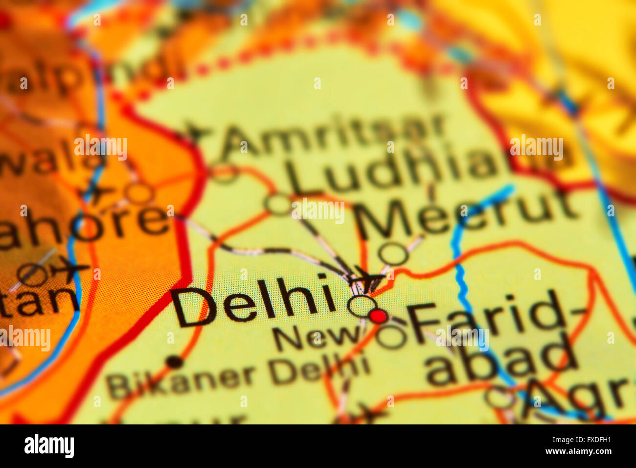 Delhi india city map High Resolution Stock Photography and Images - Alamy