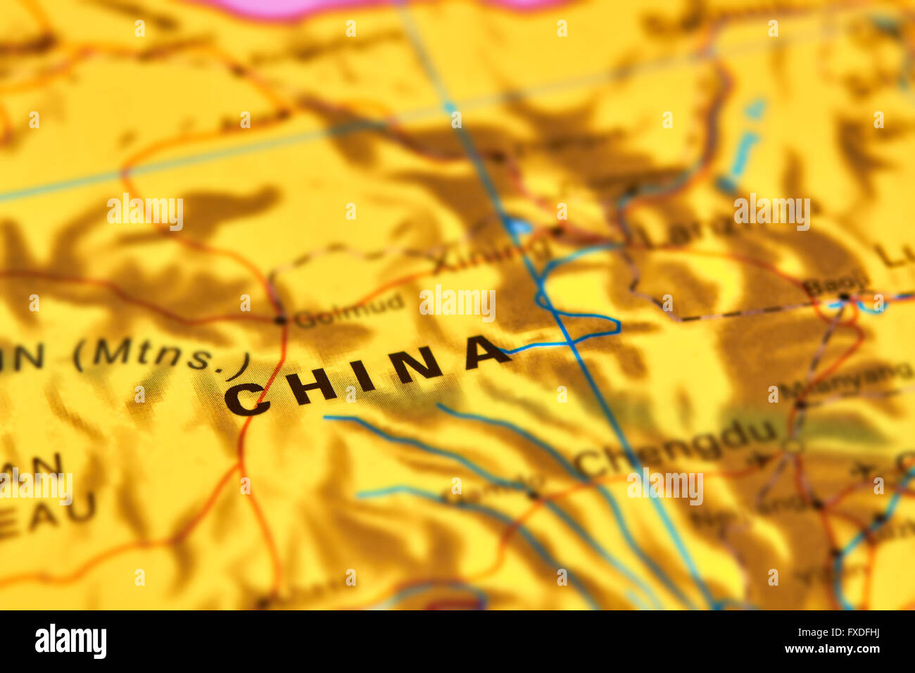 China, Largest Asian Country on the World Map Stock Photo - Alamy