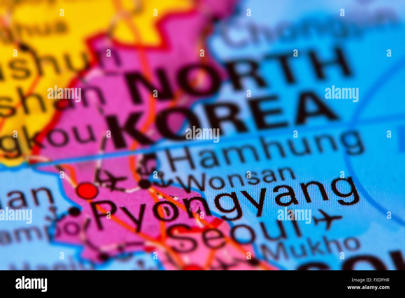 Pyongyang north korea map hi-res stock photography and images - Alamy