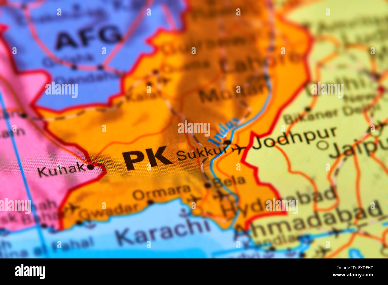 Pakistan on the map hi-res stock photography and images - Alamy