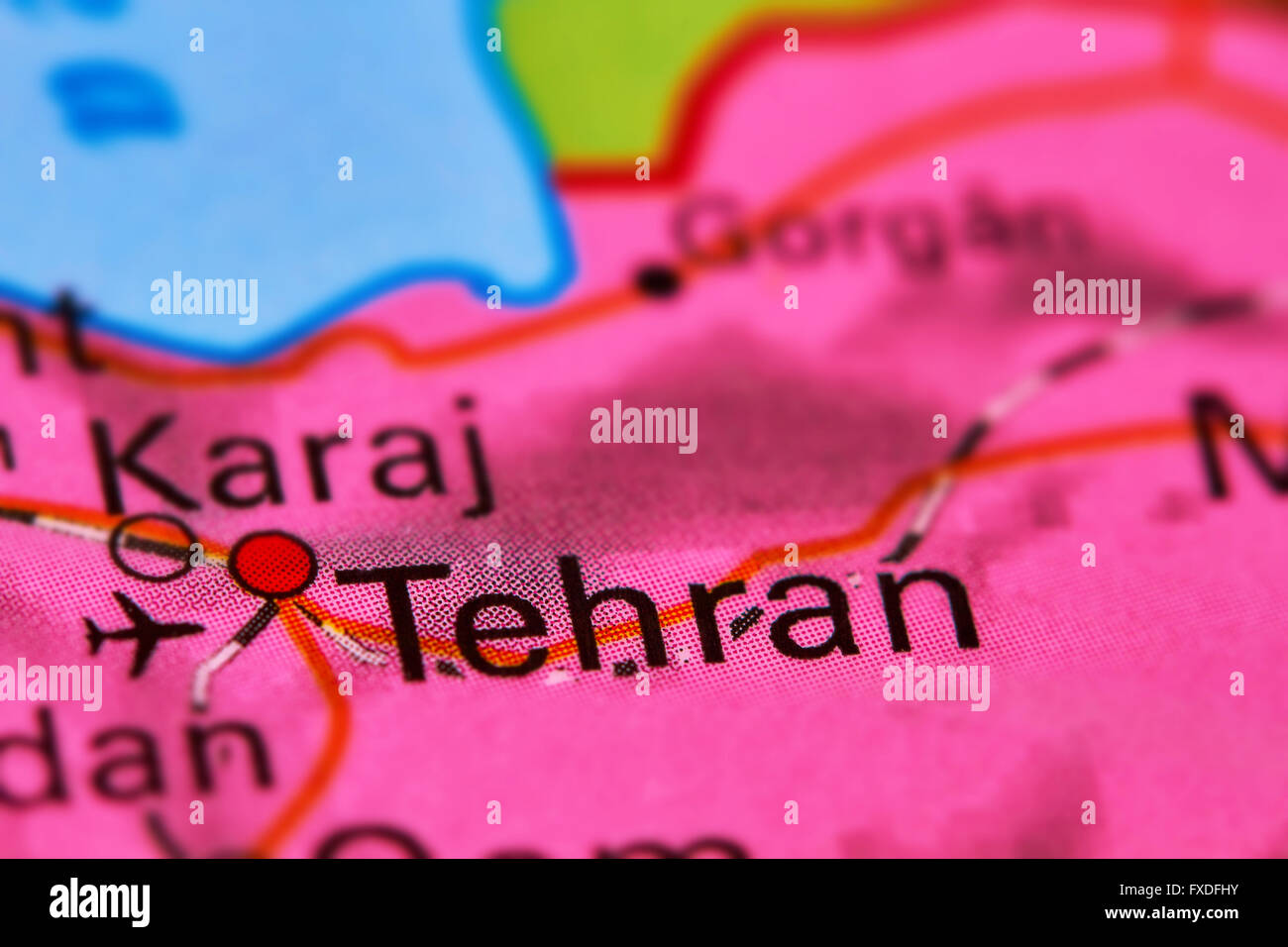 Tehran, Capital City of Iran on the World Map Stock Photo - Alamy
