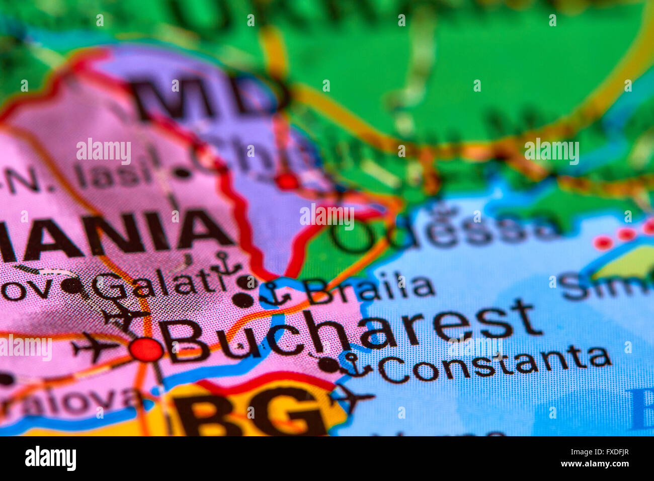 Bucharest, Capital City of Romania, on the World Map Stock Photo - Alamy