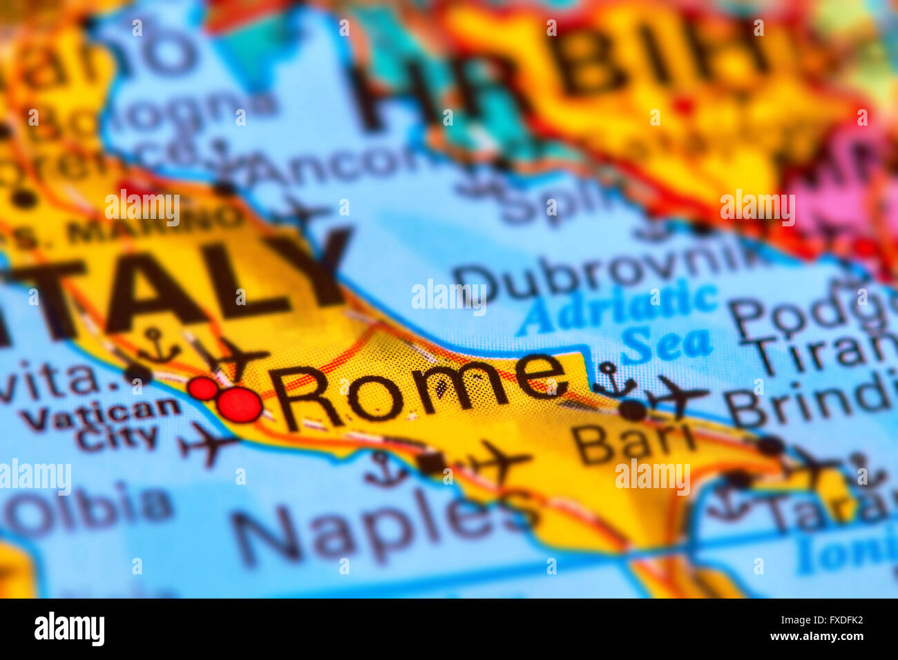 Rome, Capital City of Italy on the World Map Stock Photo - Alamy