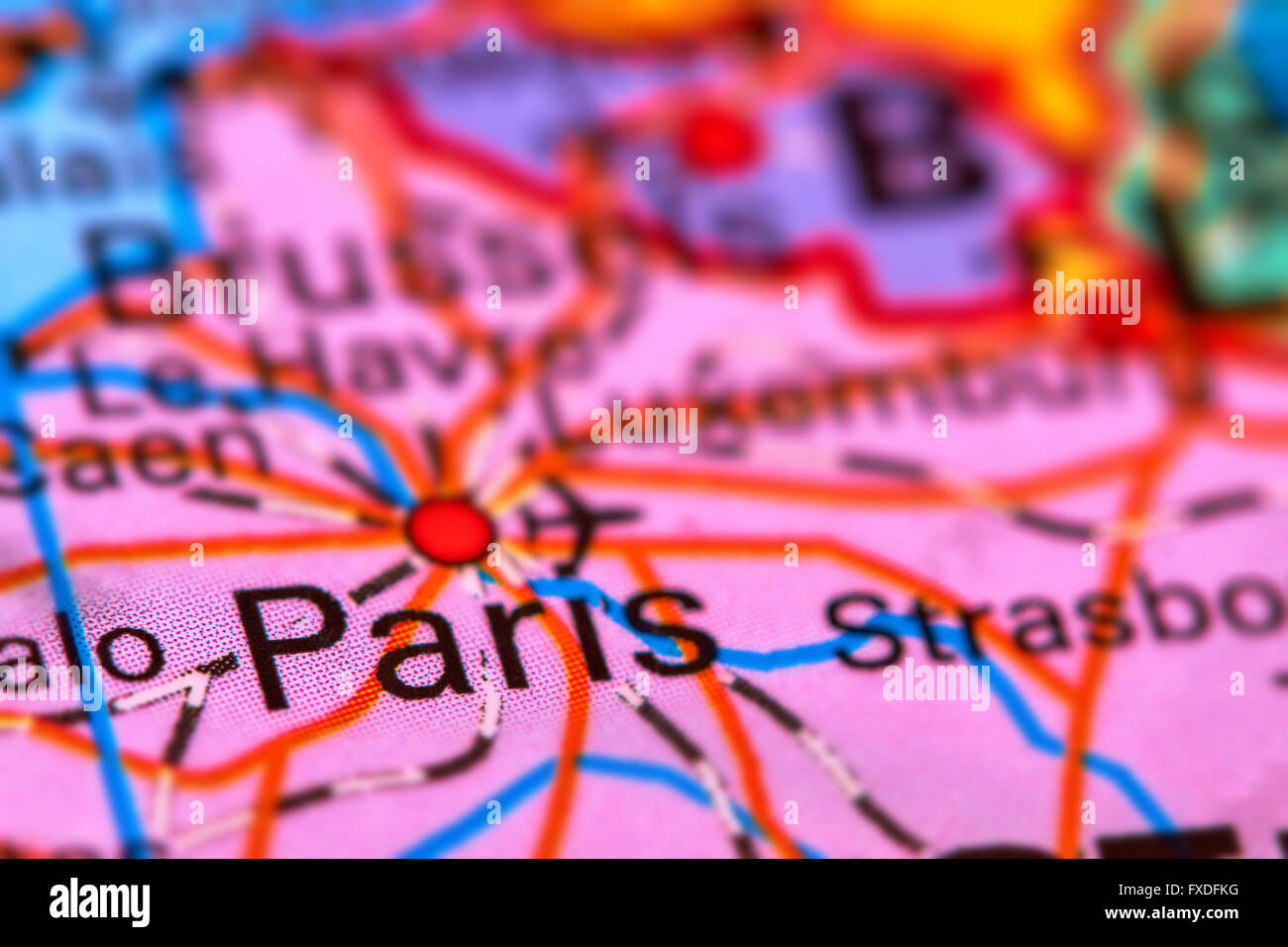 Paris, Capital City of France on the World Map Stock Photo - Alamy