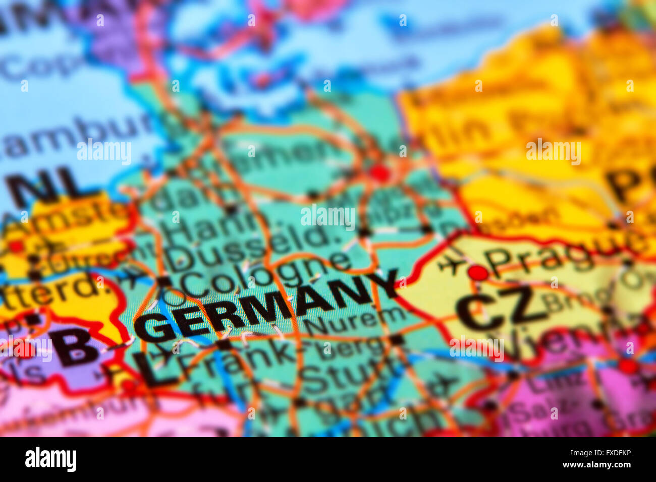 Germany, Country in Europe on the World Map Stock Photo - Alamy