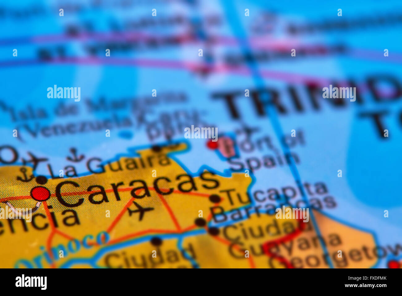 Caracas, the Capital of Venezuela on the World Map Stock Photo - Alamy