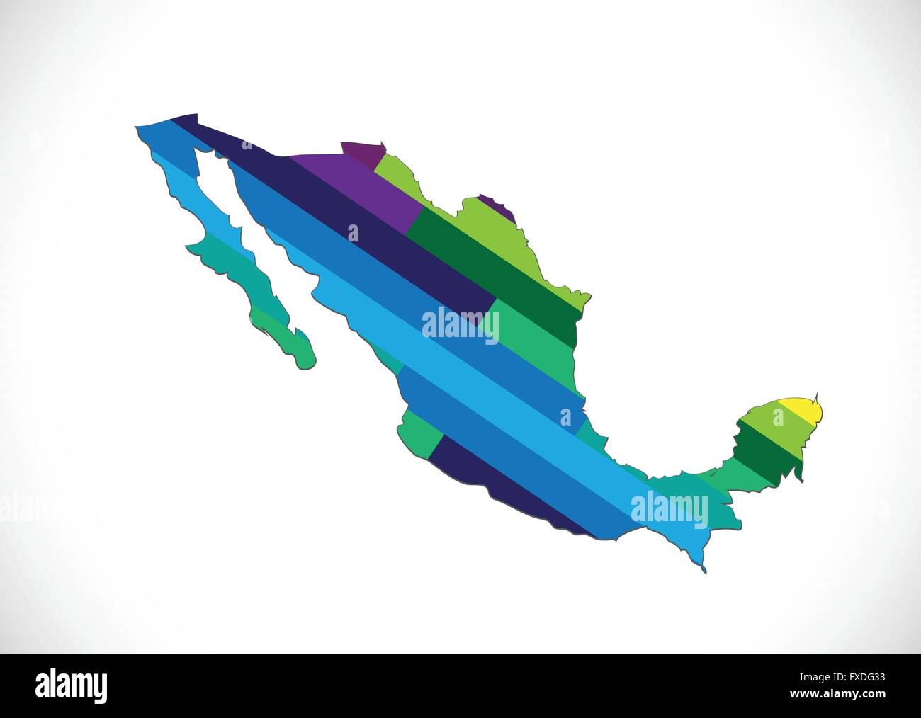 map of Mexico Decorative idea design Stock Vector Image & Art - Alamy