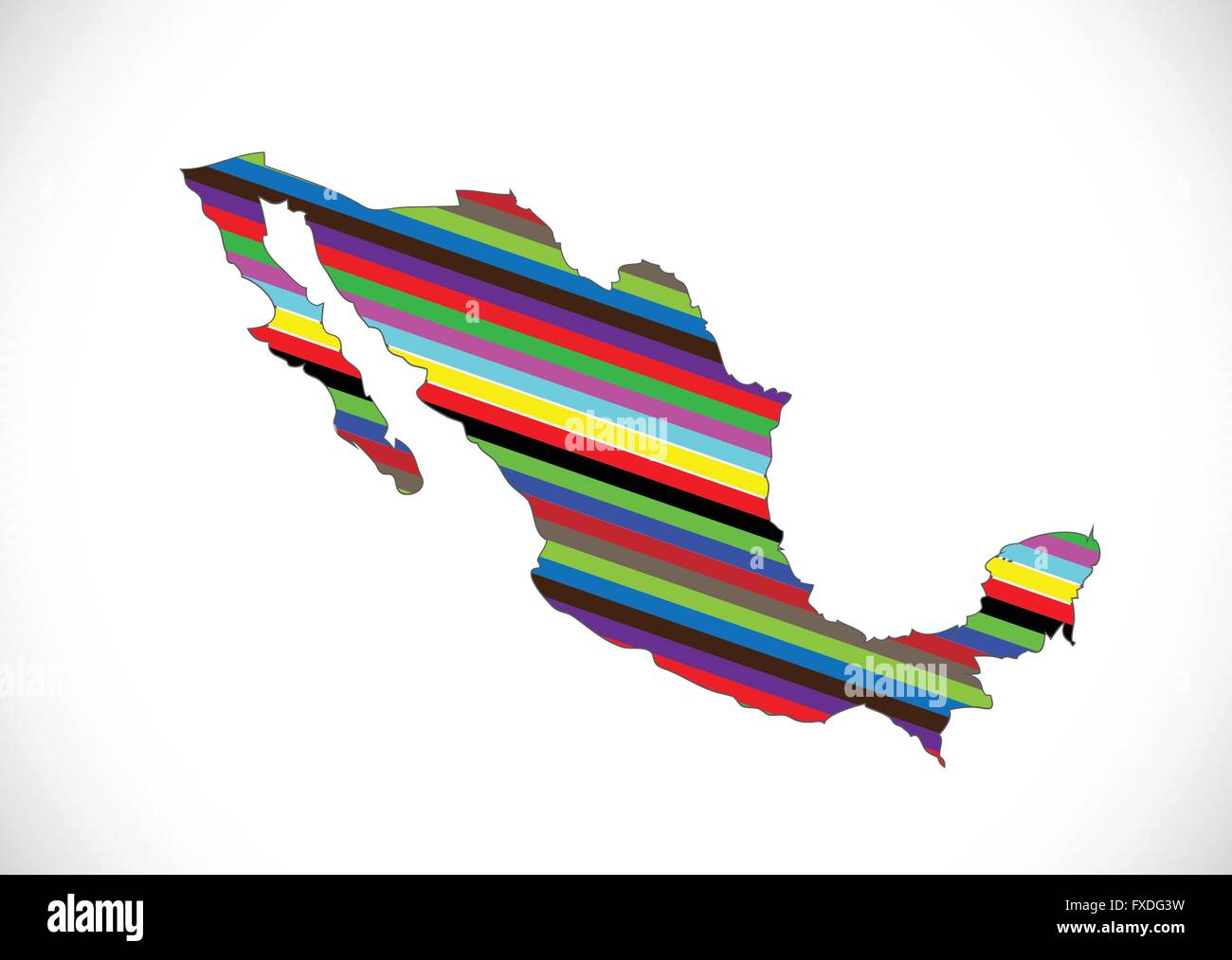 map of Mexico Decorative idea design Stock Vector Image & Art - Alamy