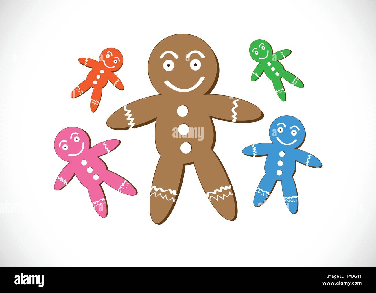 Christmas decorated gingerbread cookies Stock Vector Images - Alamy
