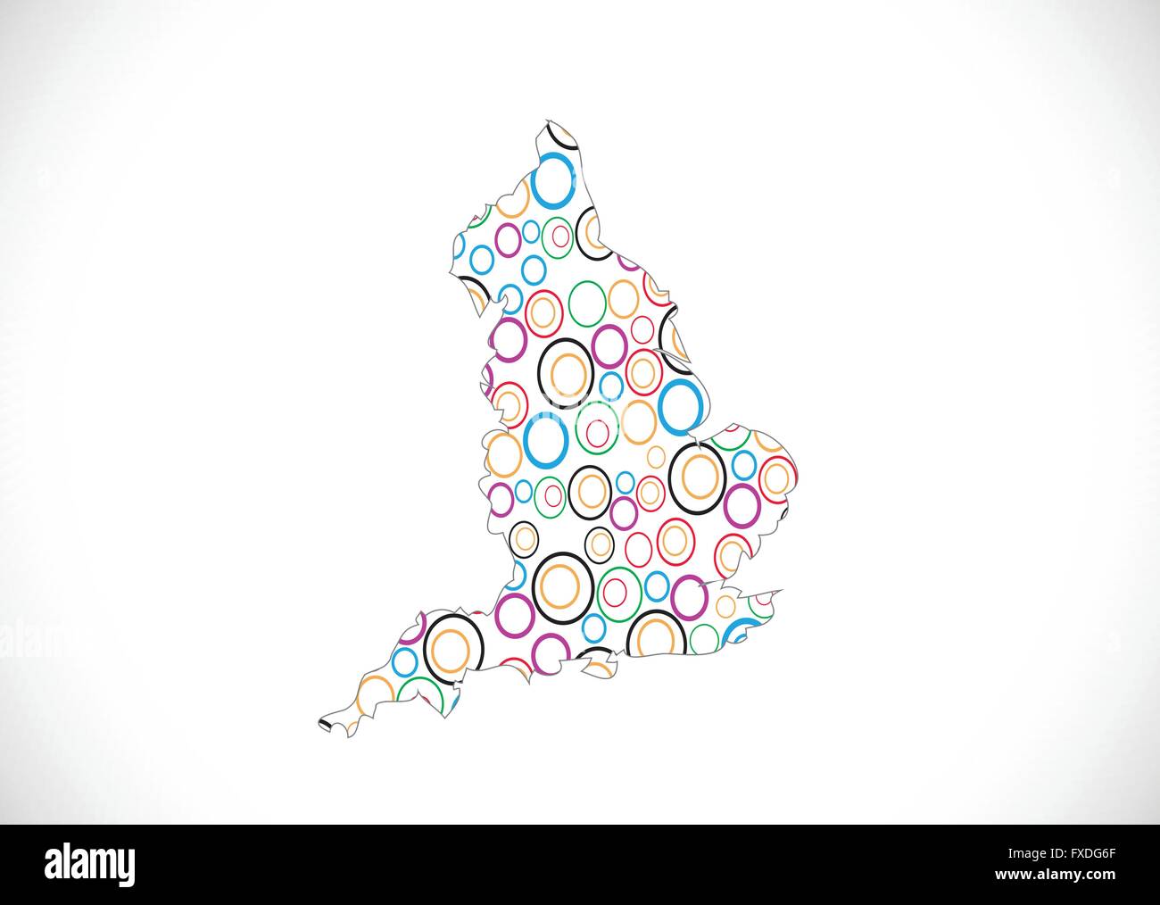 map of England Decorative idea design Stock Vector Image & Art - Alamy