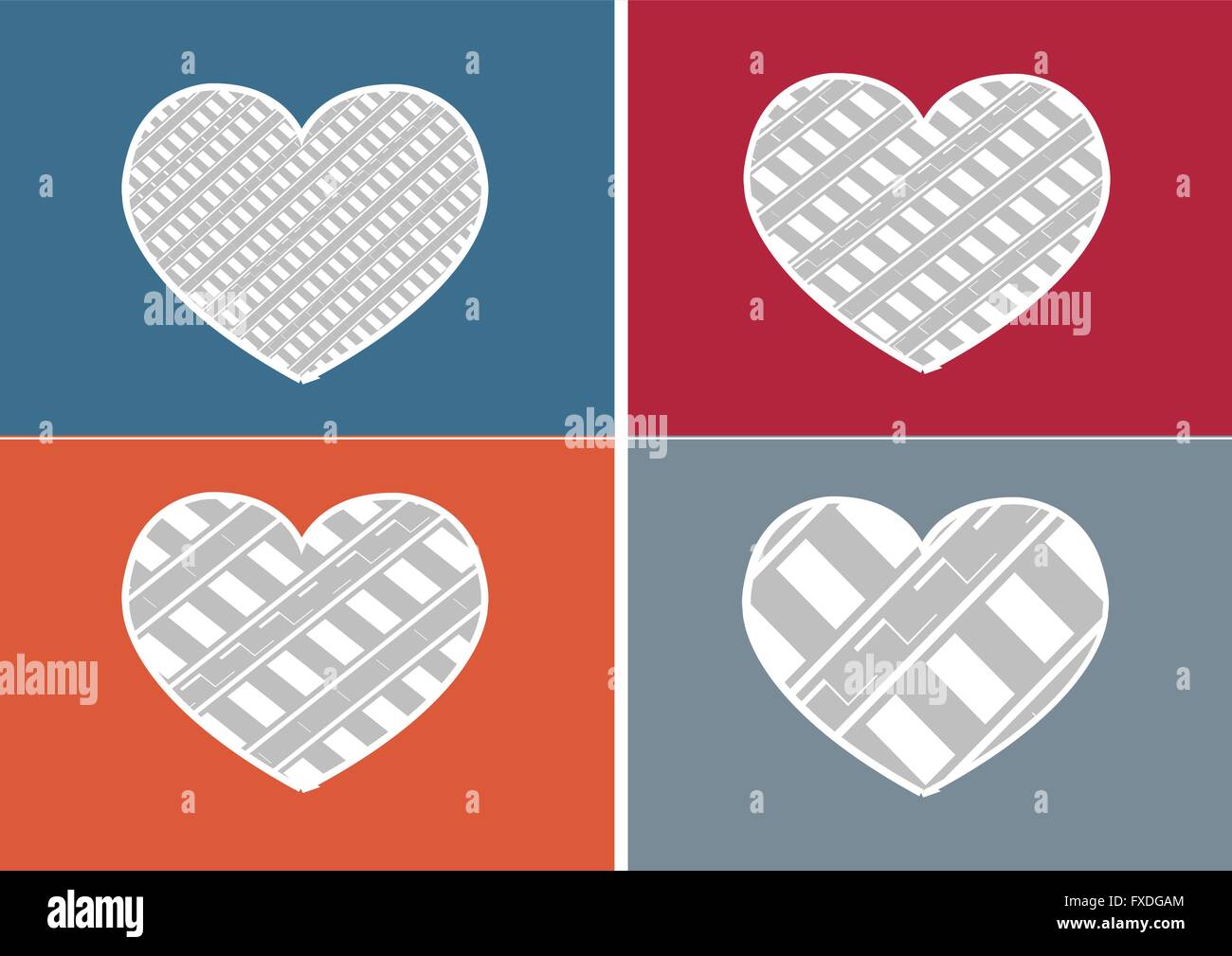 Heart Icon and Hearts symbol lines abstract idea design Stock Vector ...