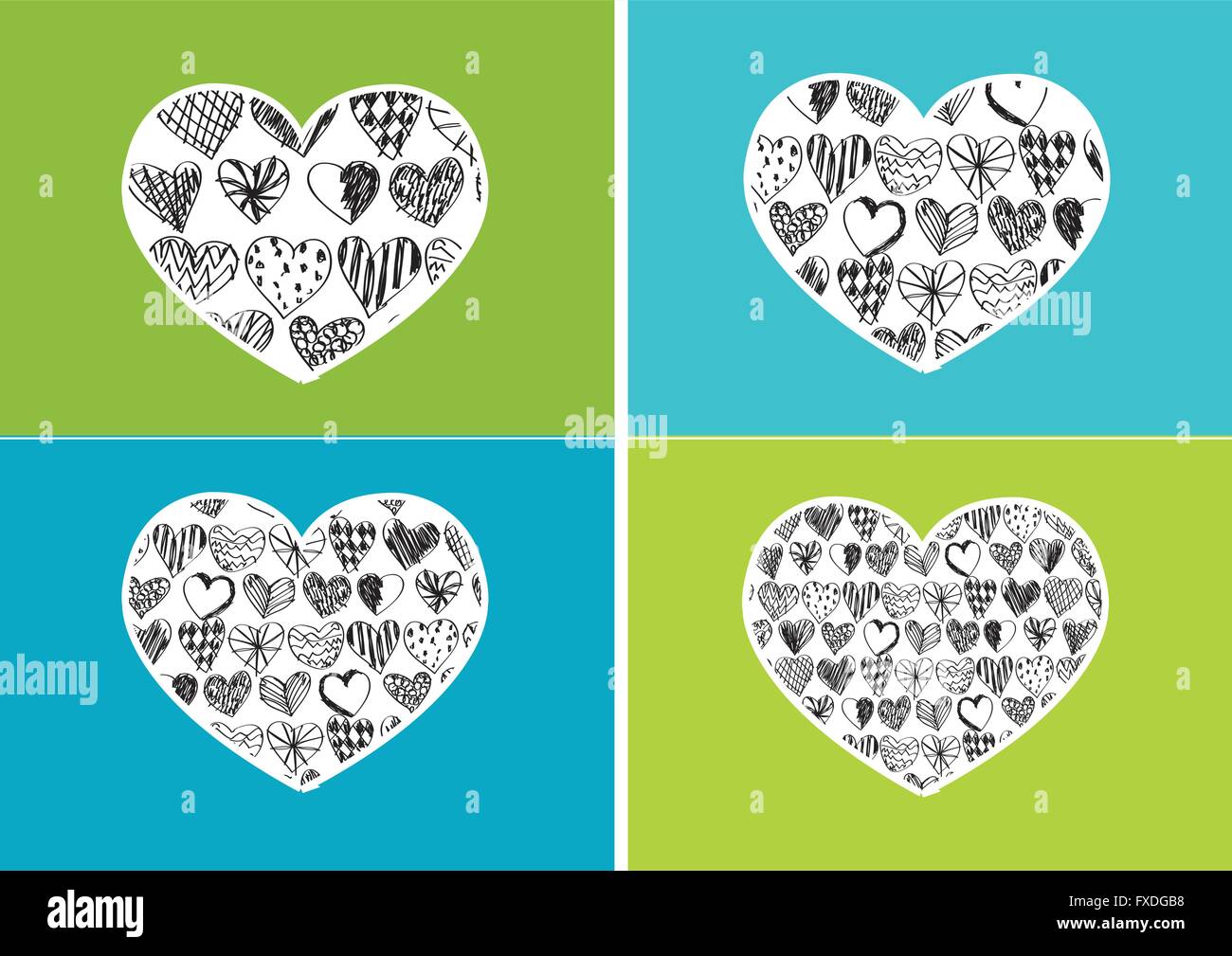 Heart Icon and Hearts symbol lines abstract idea design Stock Vector ...