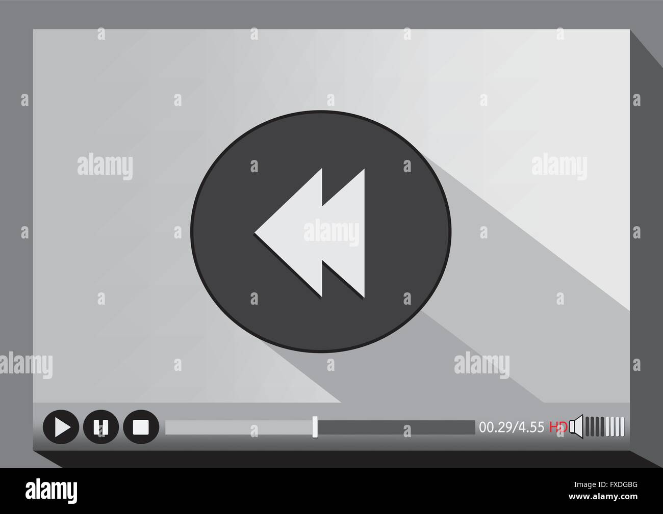 Video player media for web Stock Vector Image & Art - Alamy