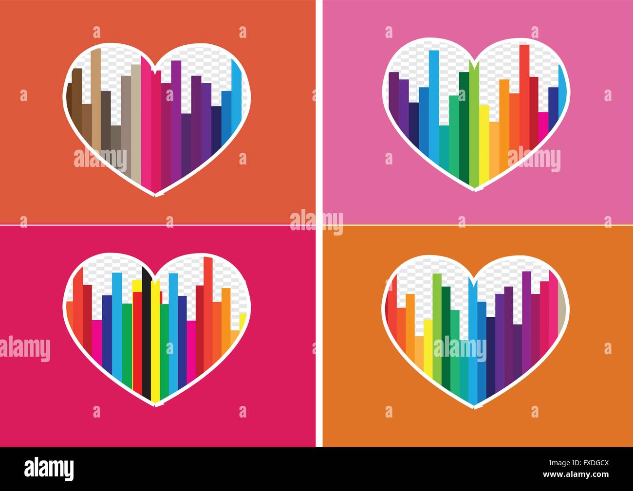Heart Icon and Hearts symbol lines abstract idea design Stock Vector ...