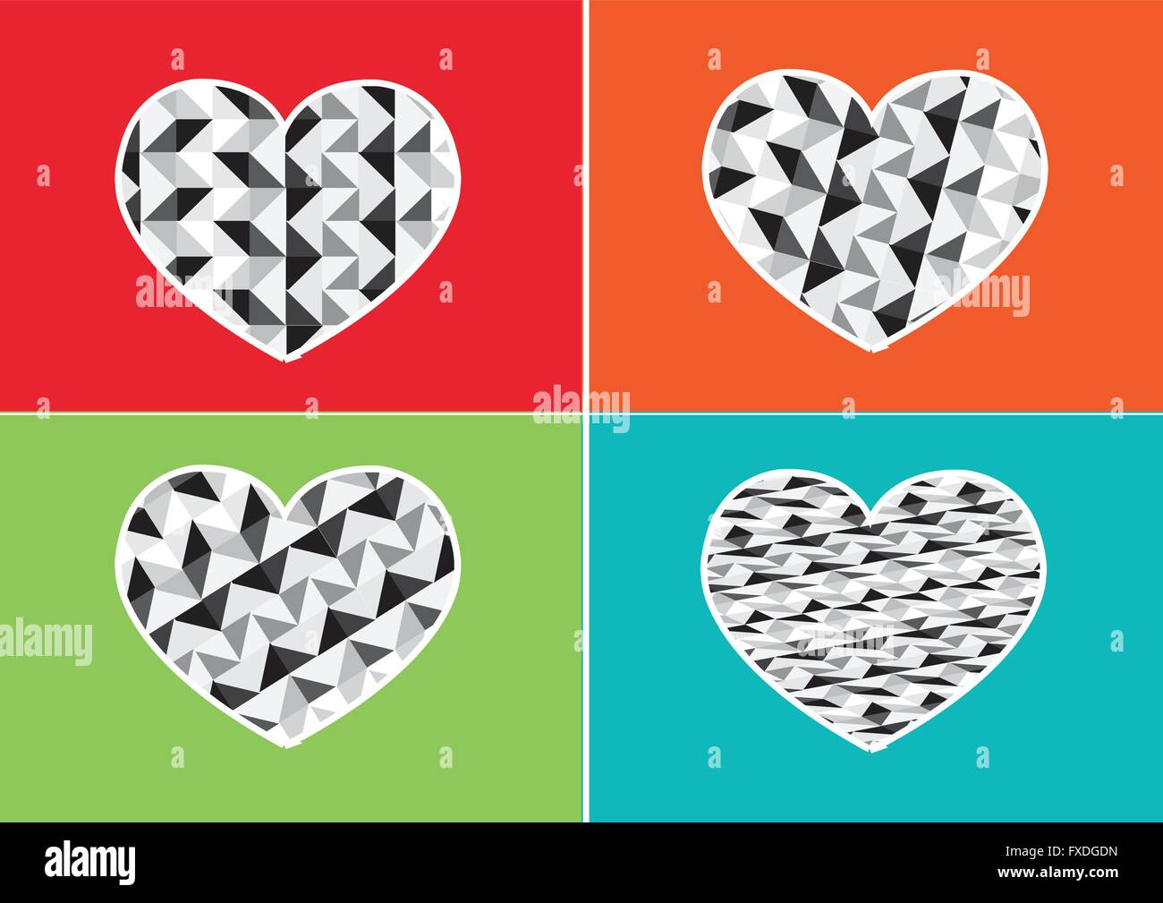 Heart Icon and Hearts symbol lines abstract idea design Stock Vector ...