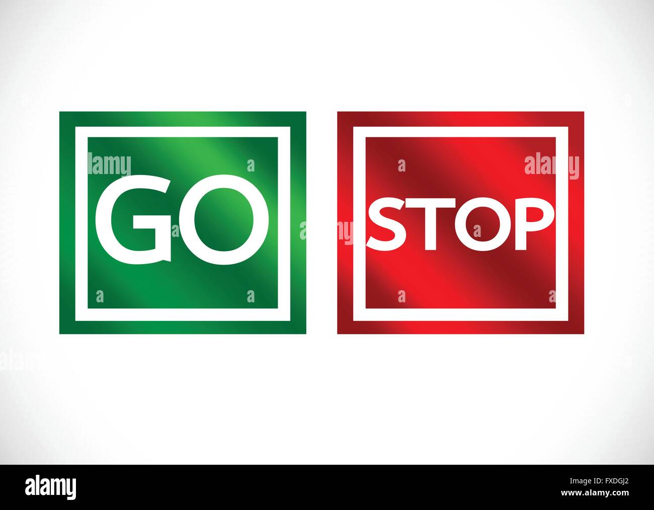 Stop and Go sign in illustration Stock Vector Image & Art - Alamy