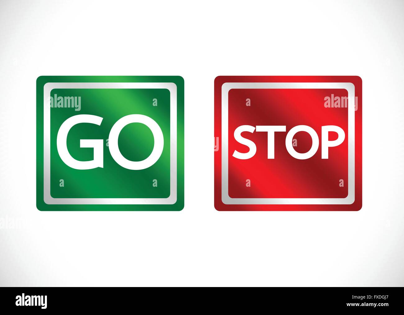 Stop and Go sign in illustration Stock Vector Image & Art - Alamy
