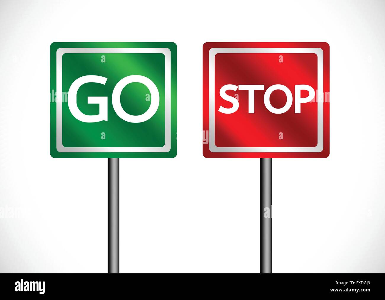 Stop and Go sign in illustration Stock Vector Image & Art - Alamy