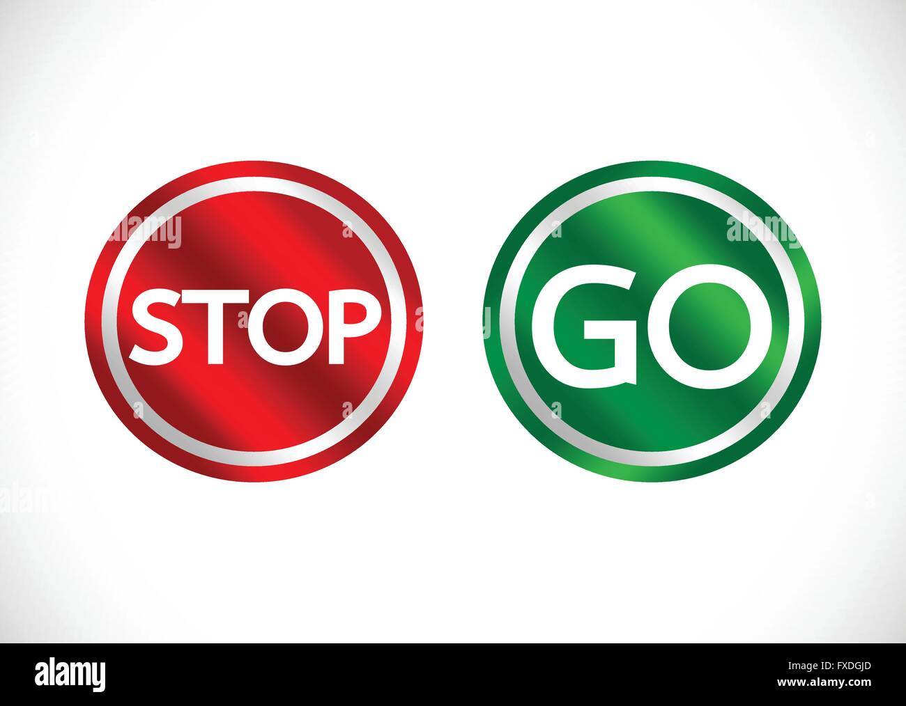 Stop and Go sign in illustration Stock Vector Image & Art - Alamy