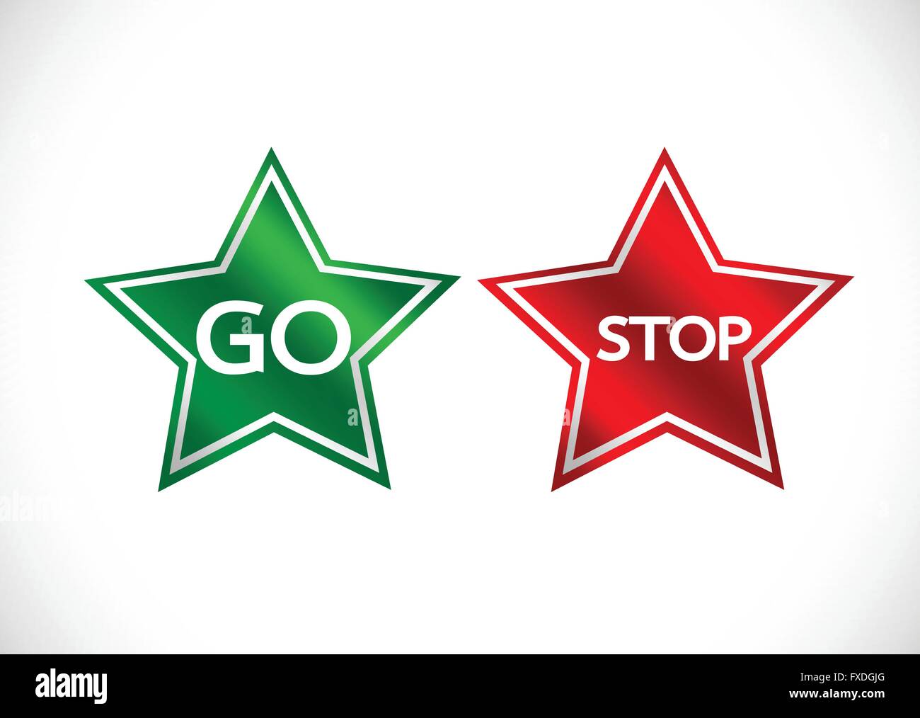 Stop and Go sign in illustration Stock Vector Image & Art - Alamy
