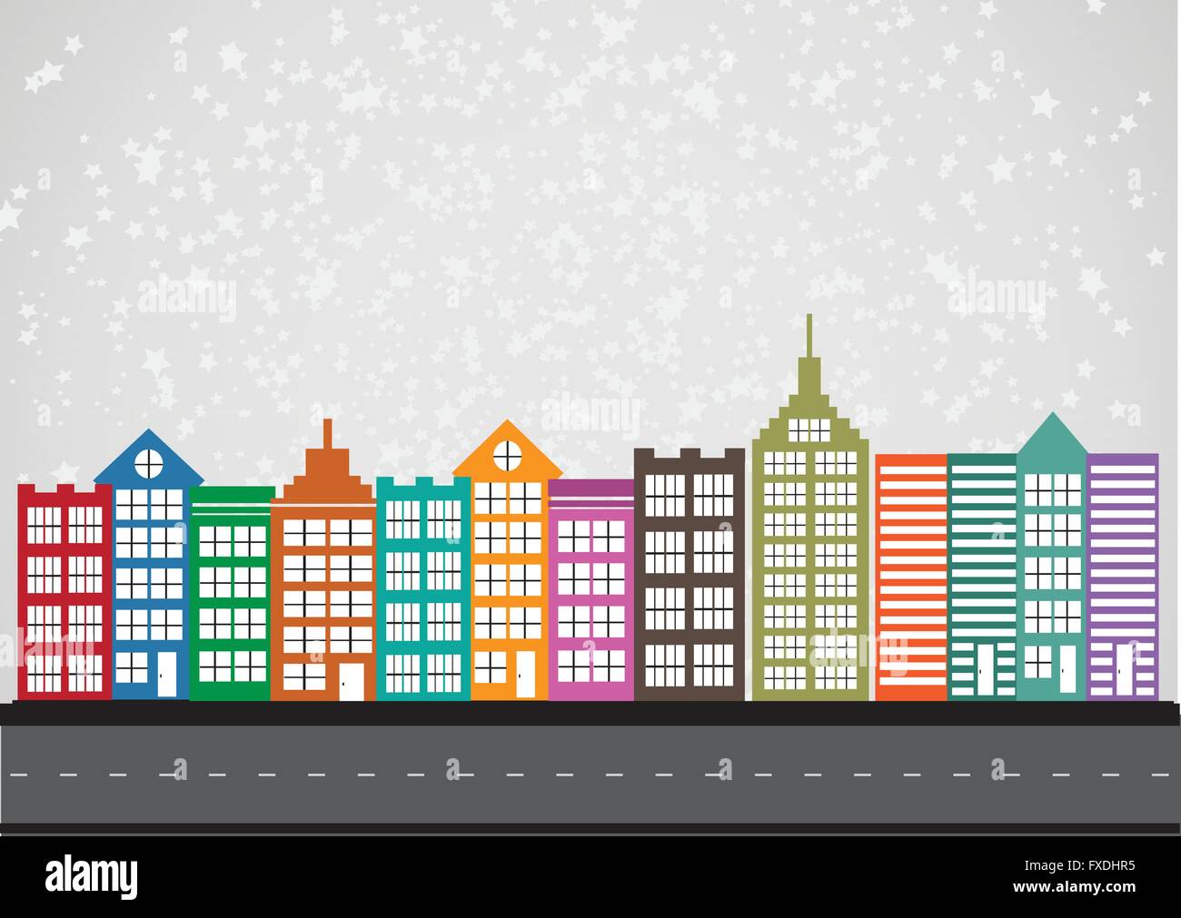 Townhouses architecture Stock Vector Images - Alamy