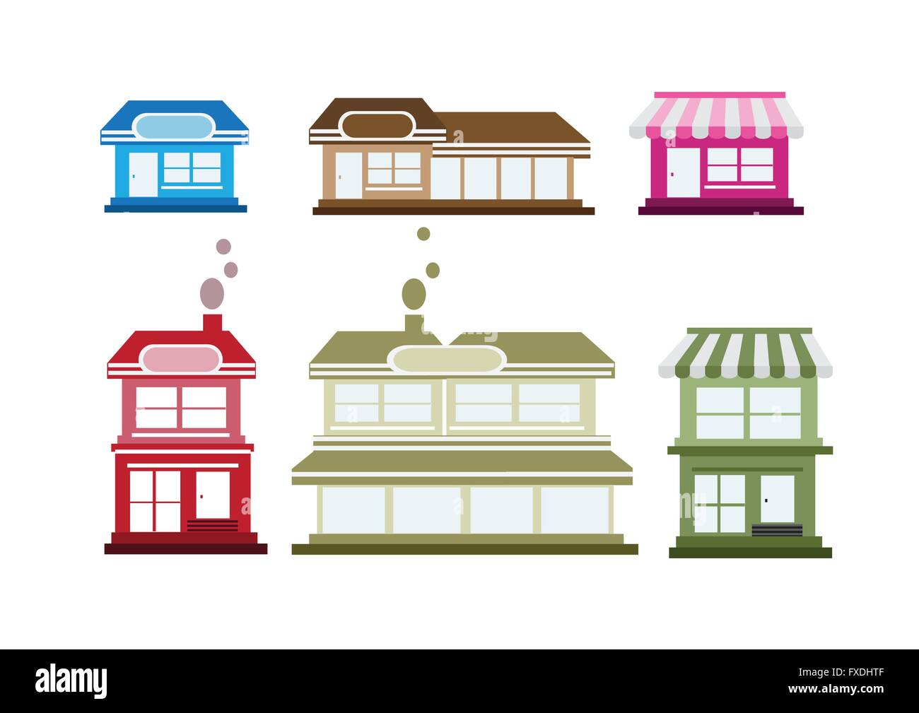 house and shop store icons Stock Vector Image & Art - Alamy